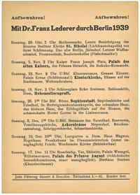 Programm der Berlin-Führungen von Dr. Franz Lederer für Oktober bis ...