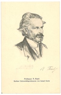 Riehl, Alois (1844–1924), Philosoph (Zeichnung von Ismael Gentz ...