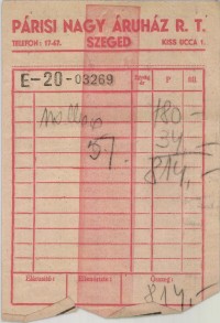 Párisi Nagy Áruház R. T. :: Magyar Kereskedelmi és Vendéglátóipari Múzeum :: MúzeumDigitár:Budapest