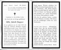 Totenzettel | Jakob Dapper :: Heimatmuseum Sindorf :: museum-digital ...