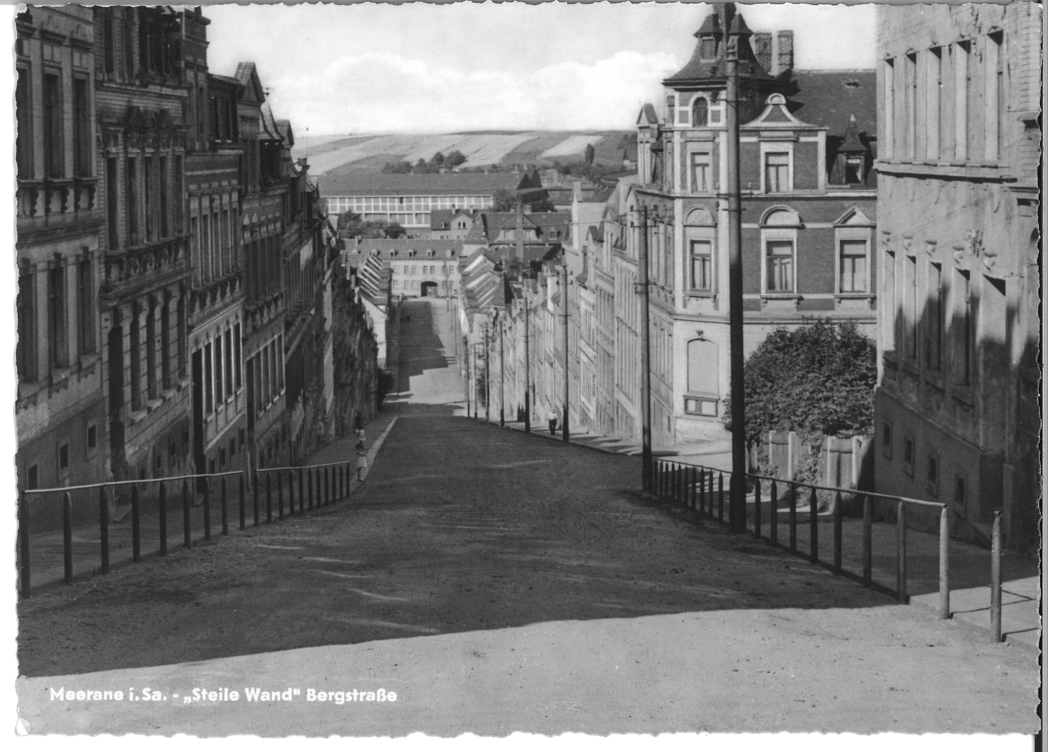 "Meerane i. Sa. - "Steile Wand" Bergstraße"" (Postkarte) :: Museum ...