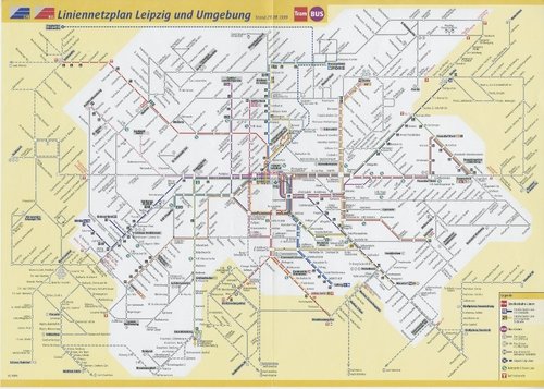 Liniennetzplan Leipzig und Umgebung :: Stadtgeschichtliches Museum ...