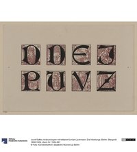 Andruckbogen mit Initialen für Karl Lachmann. Die Nibelunge. Berlin ...