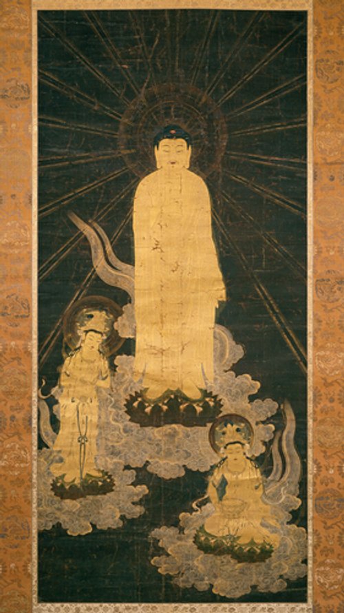 Die Herabkunft der Amida-Trias (Amida sanson raigō) (Amida Raigô ...